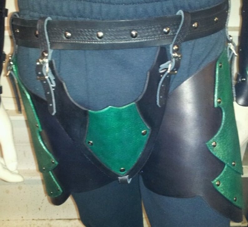Leather Armor Juggernaut Cuisses and Cod Piece - Etsy