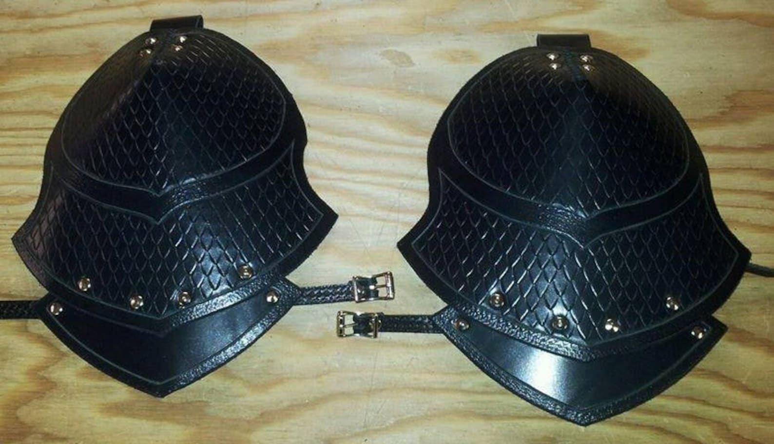 Leather Armor Dragon Scale Chest Back and Shoulders With | Etsy