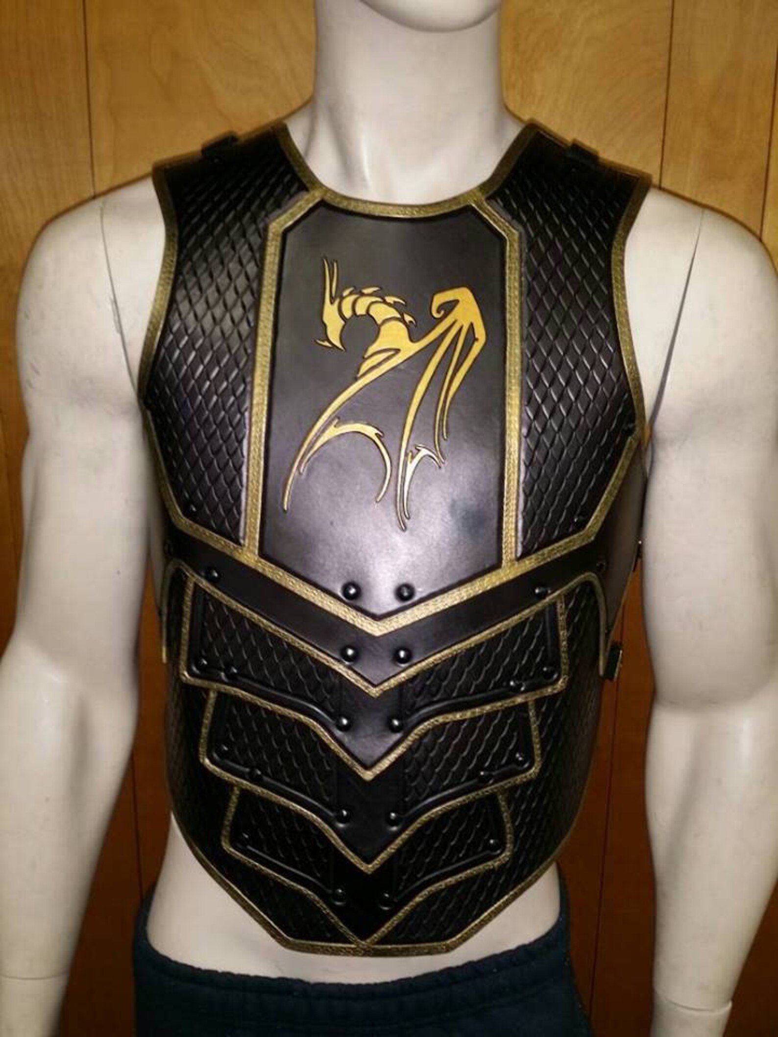 Leather Armor Dragon Scale Chest & Back With Graphic - Etsy