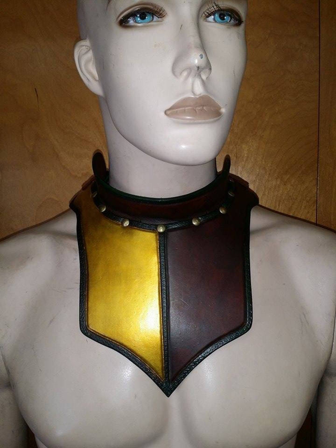 Leather Armor Gorget Gothic Gorget LARP Armor Cosplay Armor Leather ...