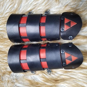 Ocarina of Time Gauntlets With Triforce Leather Armor Hylian Gauntlets ...