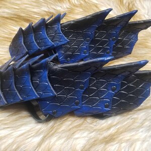 Dragon Scale Leather Gauntlets: Custom LARP Cosplay Armor - Etsy