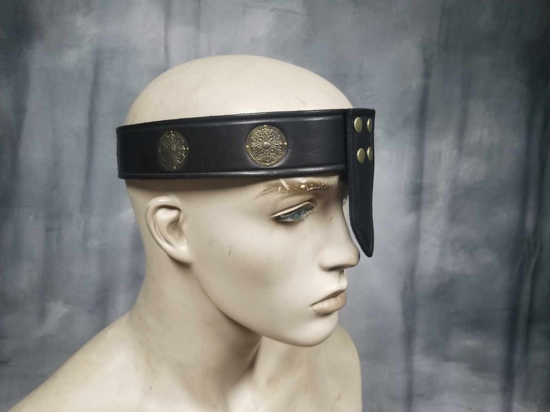 Leather Barbarian Headband: Custom Celtic Viking Armor LARP Cosplay - Etsy
