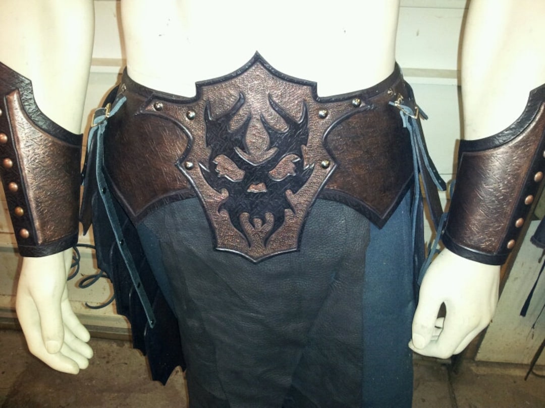 Leather Armor Fantasy Gladiator War Skirt With Tassets - Etsy
