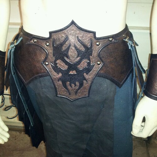 Leather Armor Wolf Shoulder Tassets Belt Armor Spaulders | Etsy