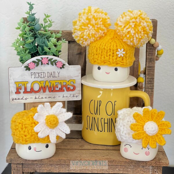 Marshmallow Mug Hats - Etsy