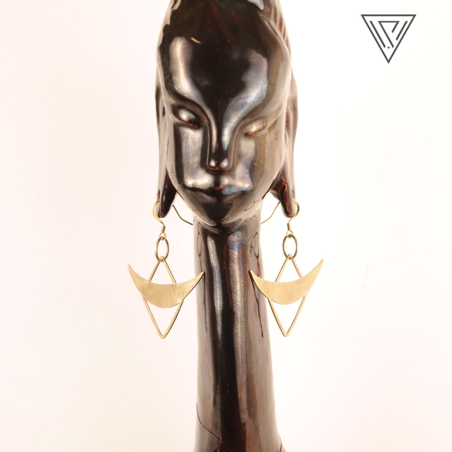 APIS Statement Earrings Geometric Jewelry Brass Earrings - Etsy