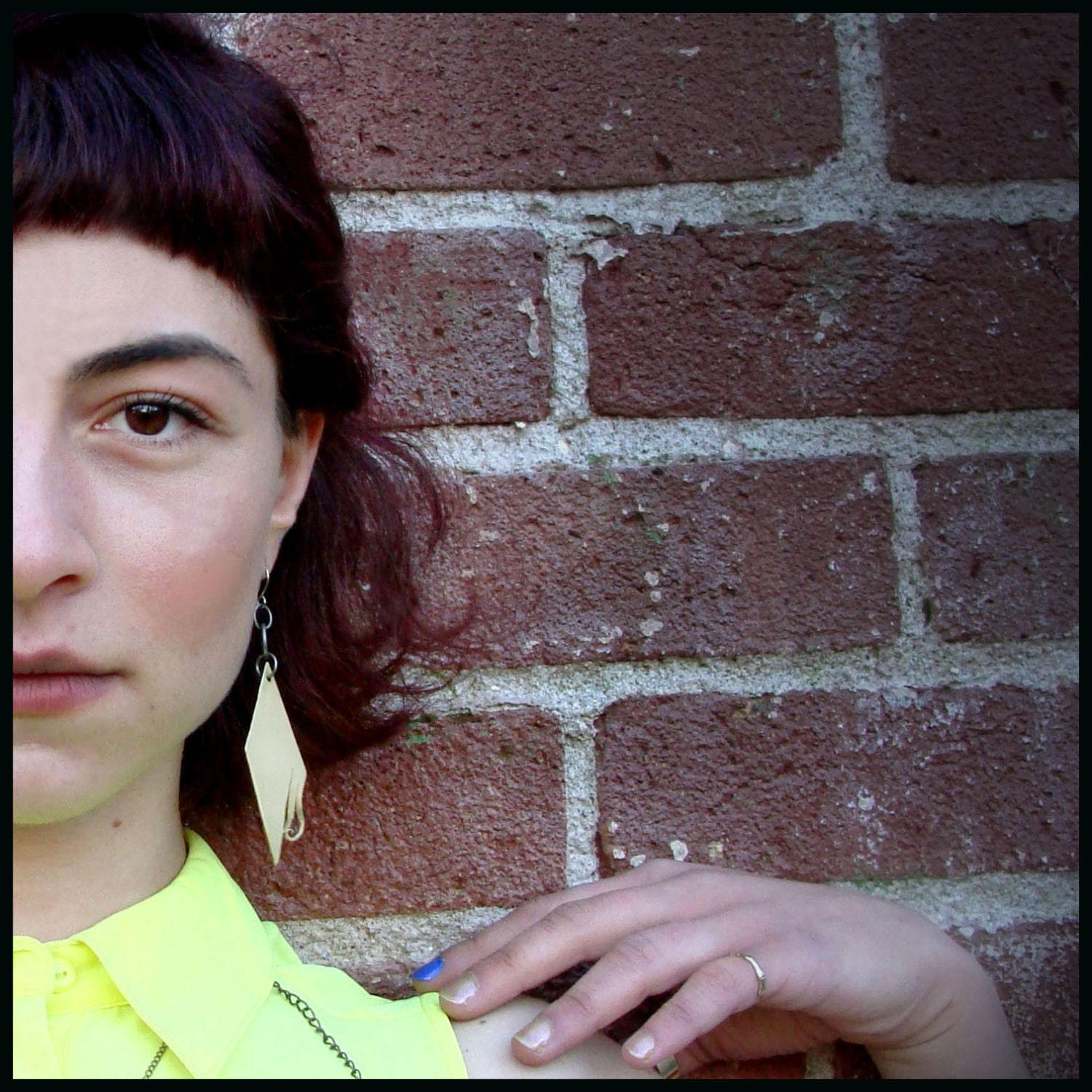 FREYA Diamond Swirl Design Statement Earrings Gold Brass Bronze ...