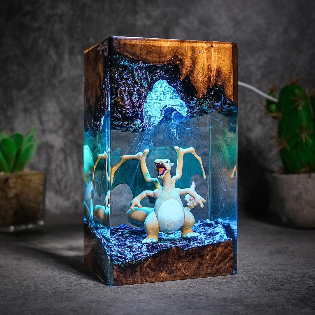 Cha.riza.rd Resin Lamp Custom Epoxy Lamp for Home Decor Resin Wood Art ...