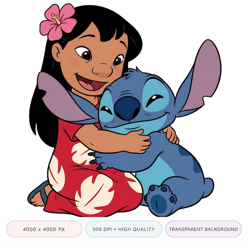 Lilo and Stitch PNG Clipart Bundle – Friends Sublimation Design ...