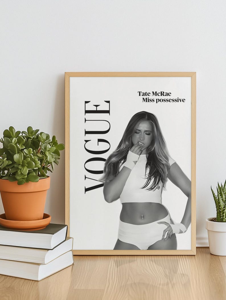Aesthetic Vogue Tate Mcrae Poster | Pop Music Editorial Wall Art ...