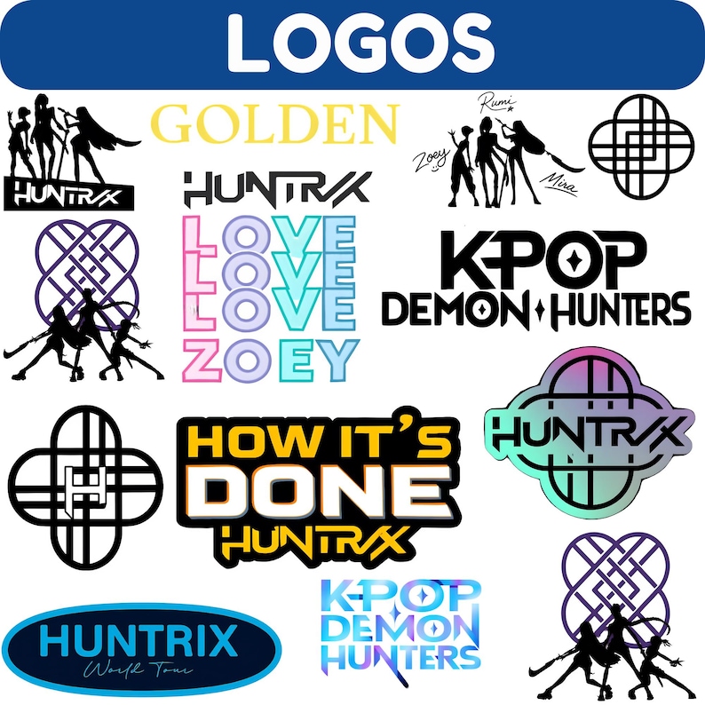 Kpop Demon Hunter PNG SVG Bundle, Huntrix Inspired Fan Art Designs (250 ...