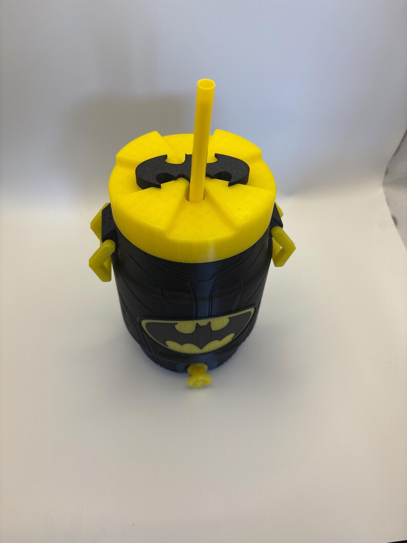 Batman-inspired 3D Printed Can Holder With Straw | Superhero Drink ...