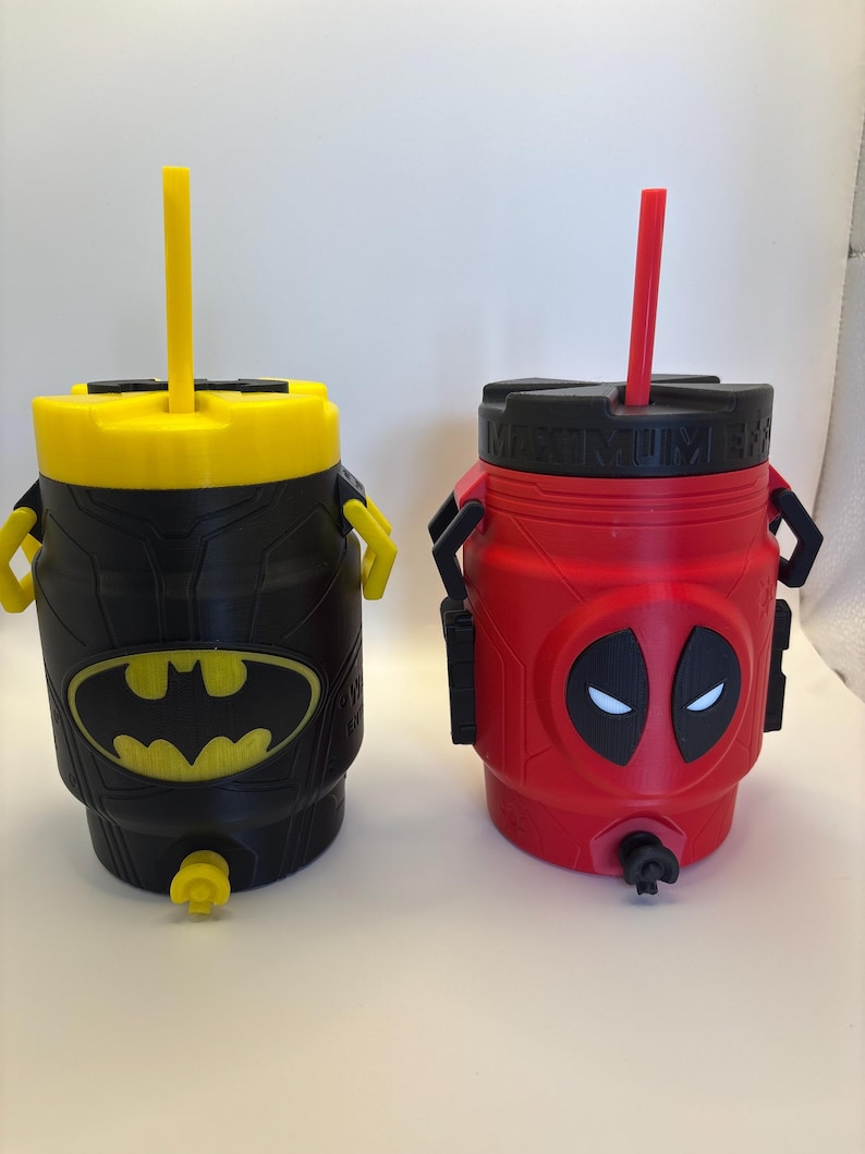 Batman-inspired 3D Printed Can Holder With Straw | Superhero Drink ...