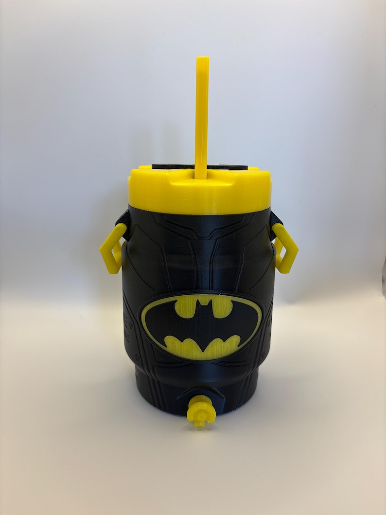 Batman-inspired 3D Printed Can Holder With Straw | Superhero Drink ...