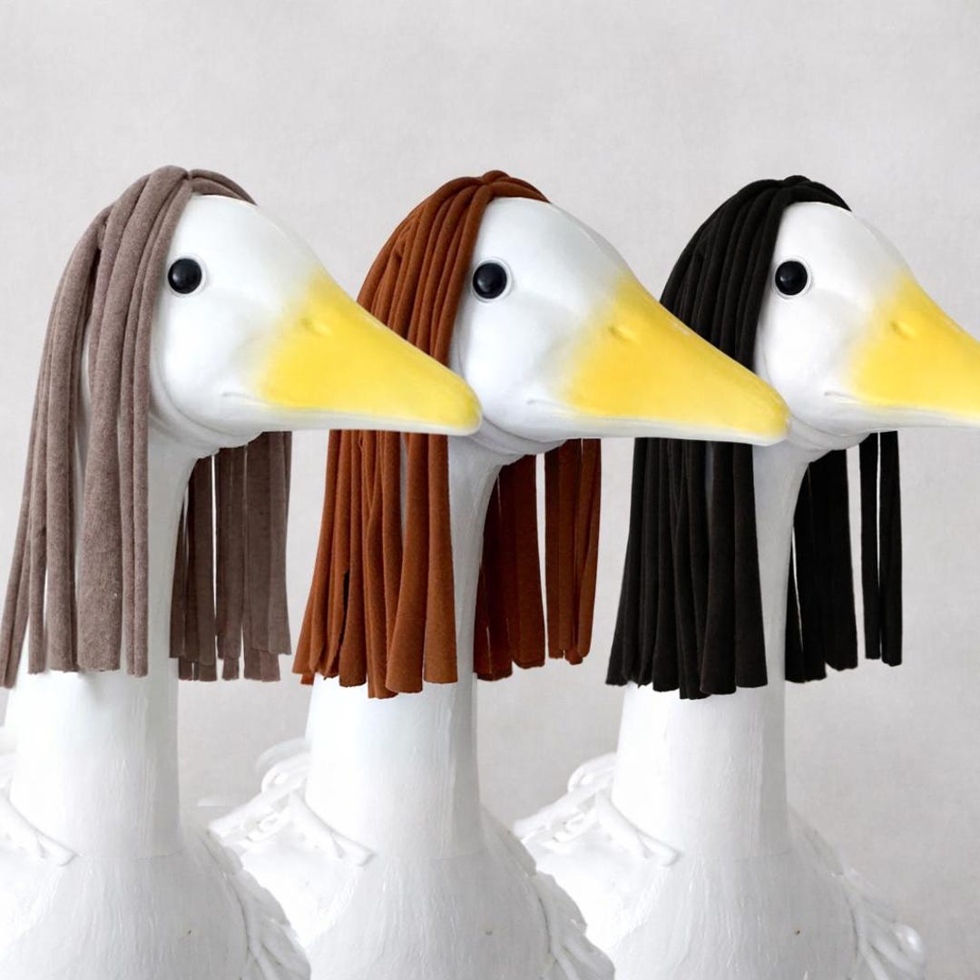 Hair Wig for Porch Goose (black, Brown, Tan) - Etsy