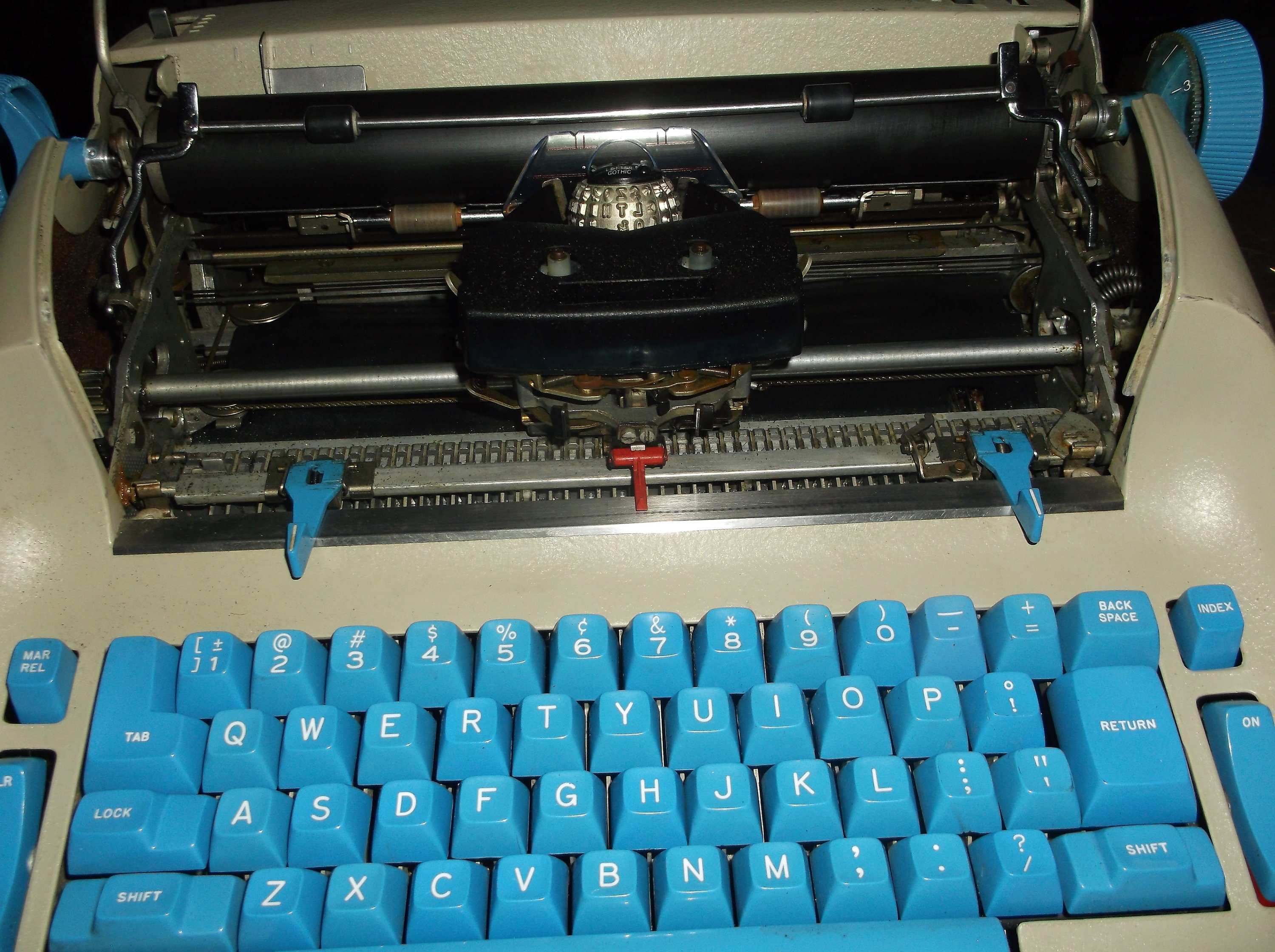 IBM Selectric I Typewriter W/ Blue Keycaps Serial No#4048034 Extremely ...