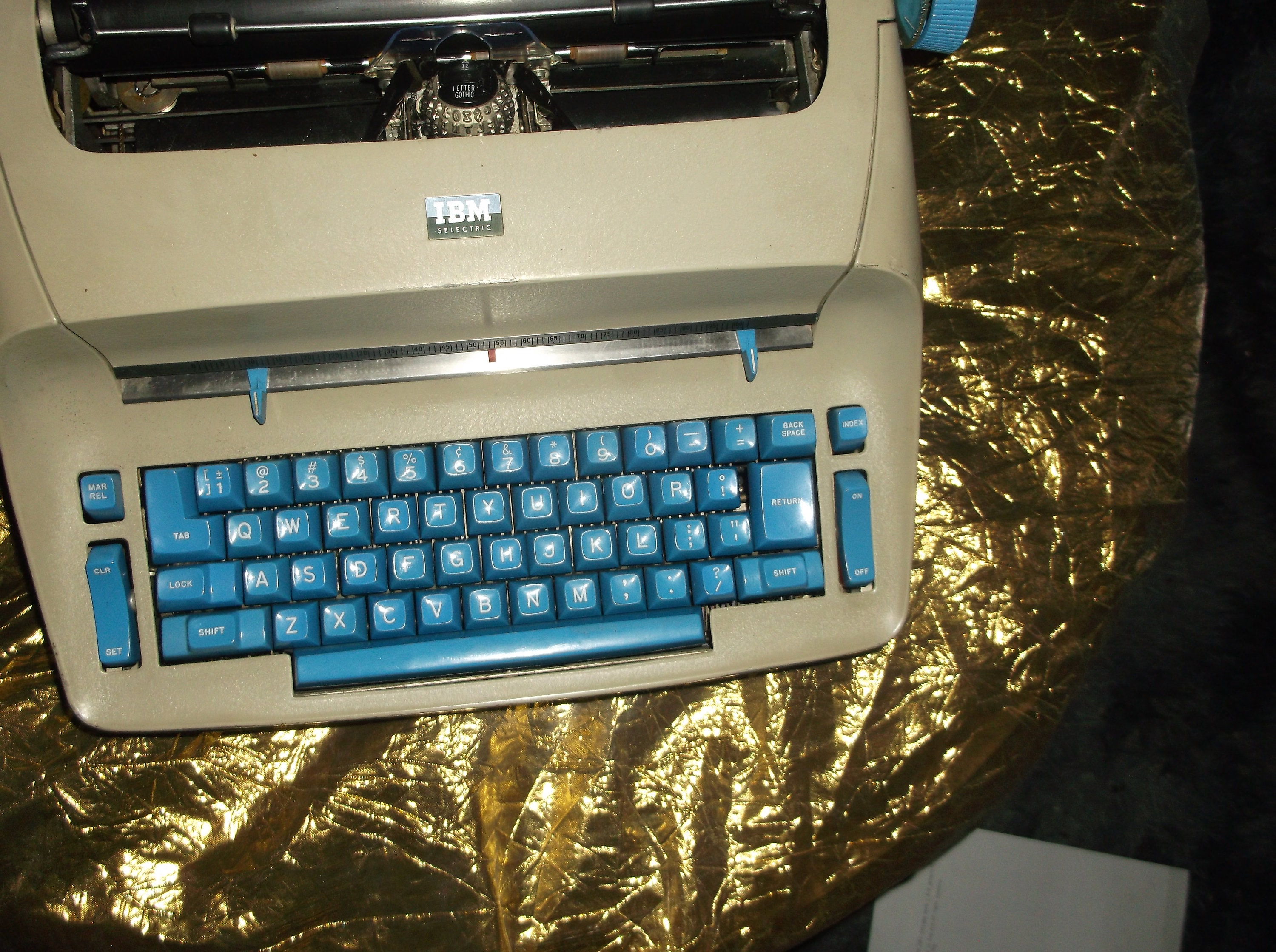 IBM Selectric I Typewriter W/ Blue Keycaps Serial No#4048034 Extremely ...