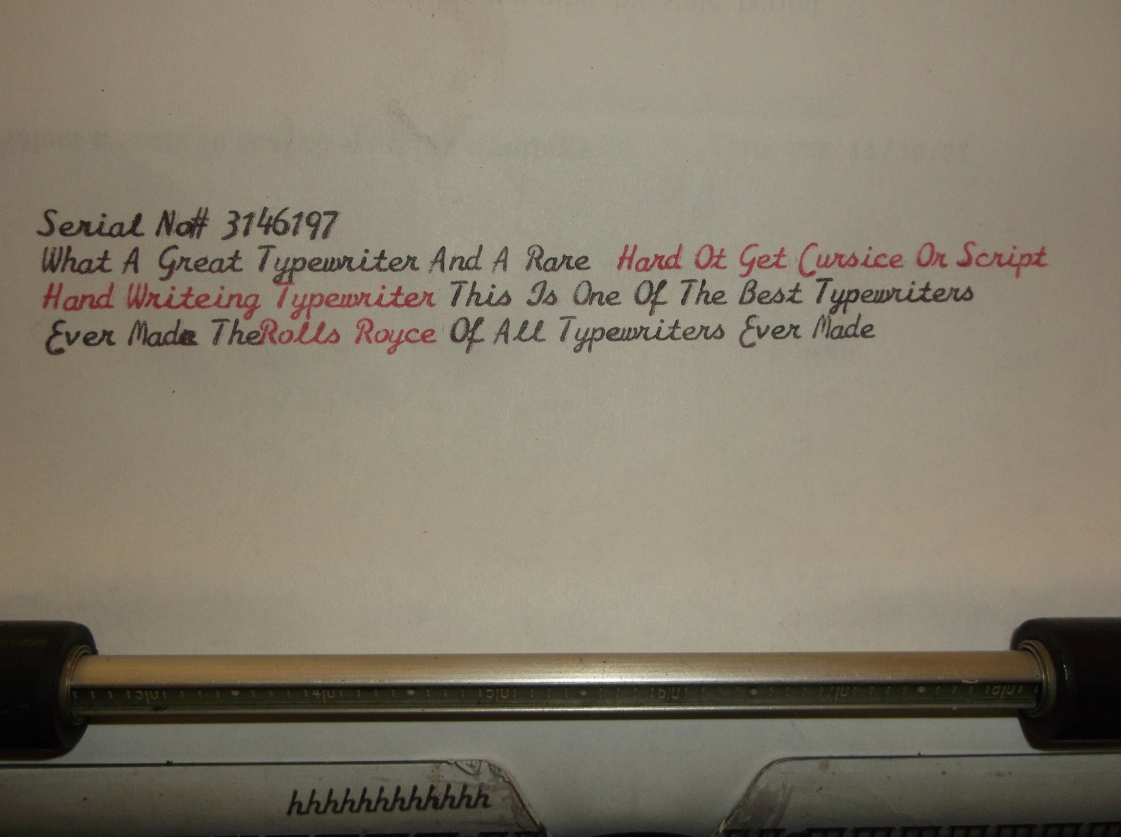 1960s Very Rare Cursive Script Mint Condition Hermes 3000 the Rolls ...