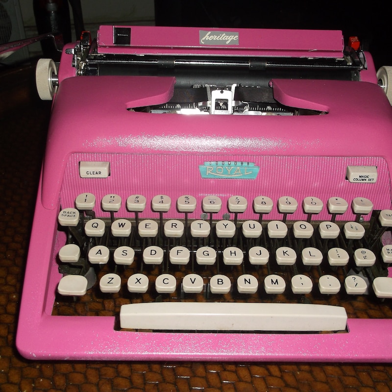 Pink Typewriter - Etsy