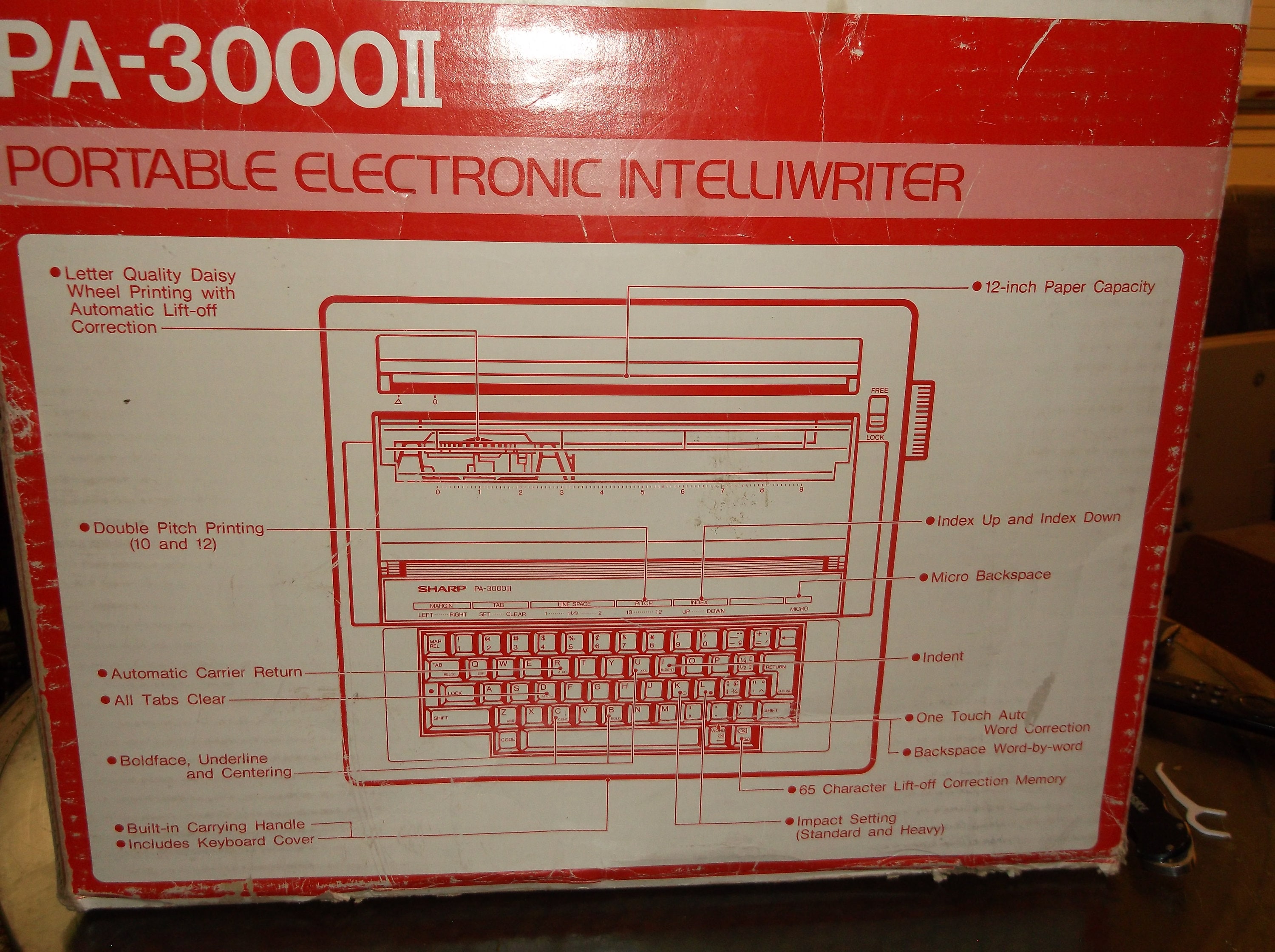 A New – in Open Box Sharp PA 3100 II Electronic Typewriter Does ...