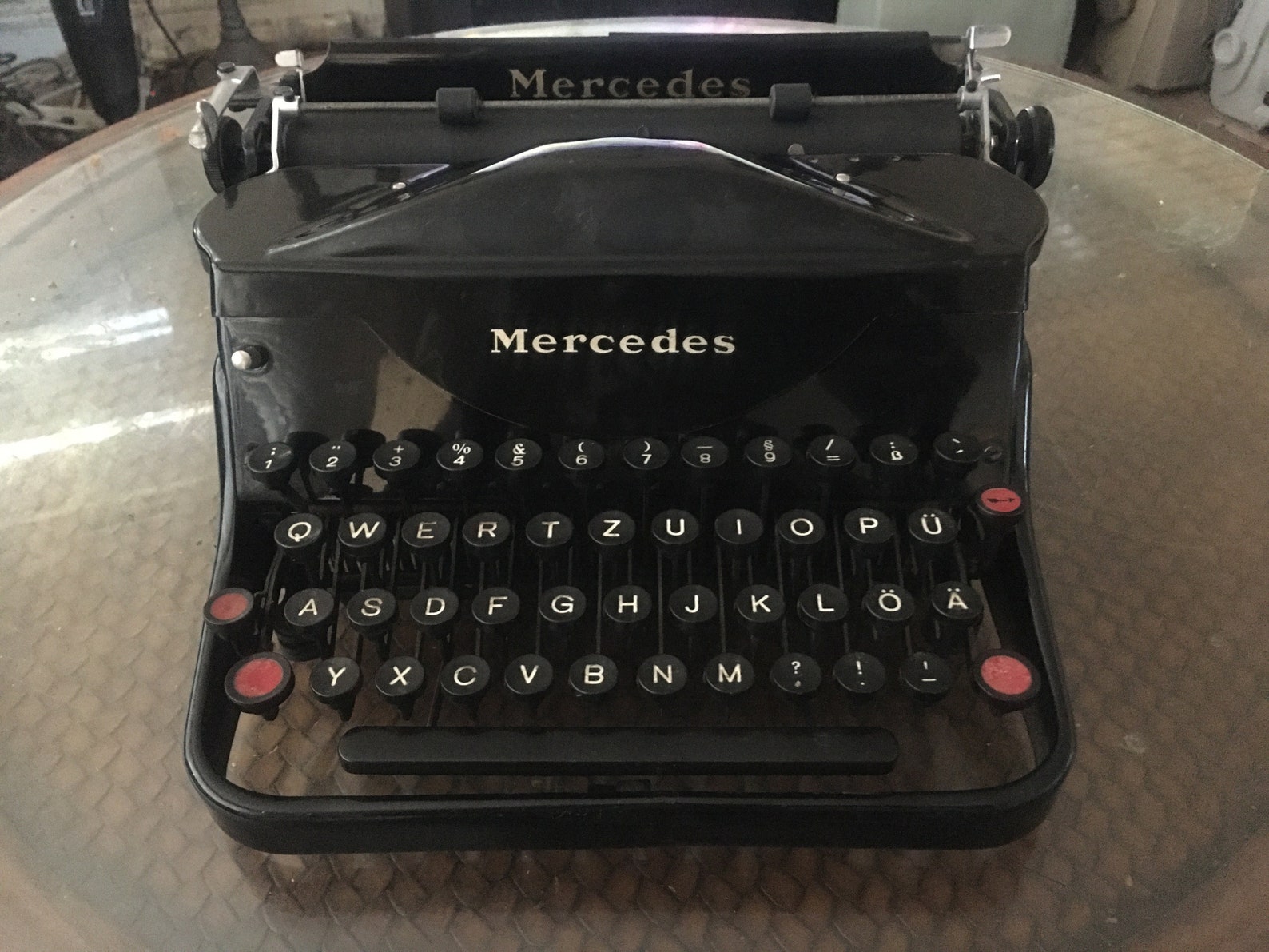 Mercedes Vintage Typewriter Year Made 1930s Serial No - Etsy
