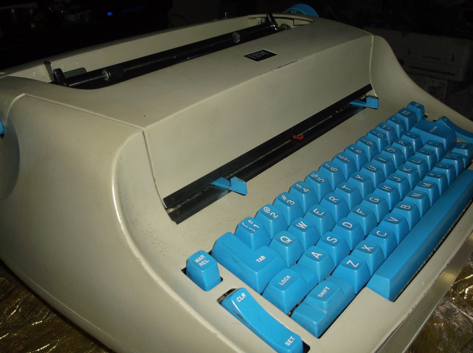 IBM Selectric I Typewriter W/ Blue Keycaps Serial No#4048034 Extremely ...