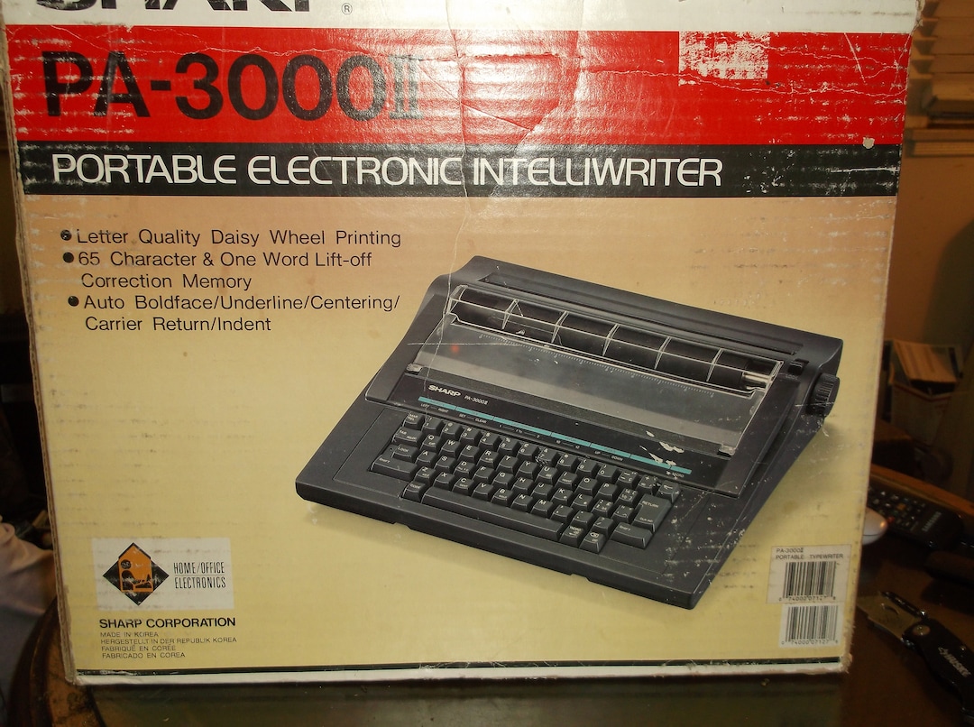 A New – in Open Box Sharp PA 3100 II Electronic Typewriter Does ...