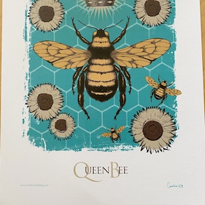 Queen Bee Art Print - Etsy
