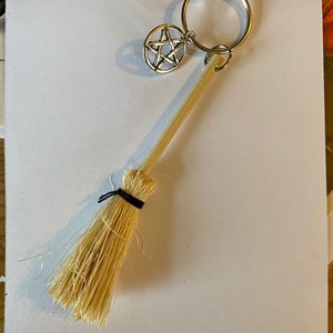Witch's Broom Keyring - Etsy
