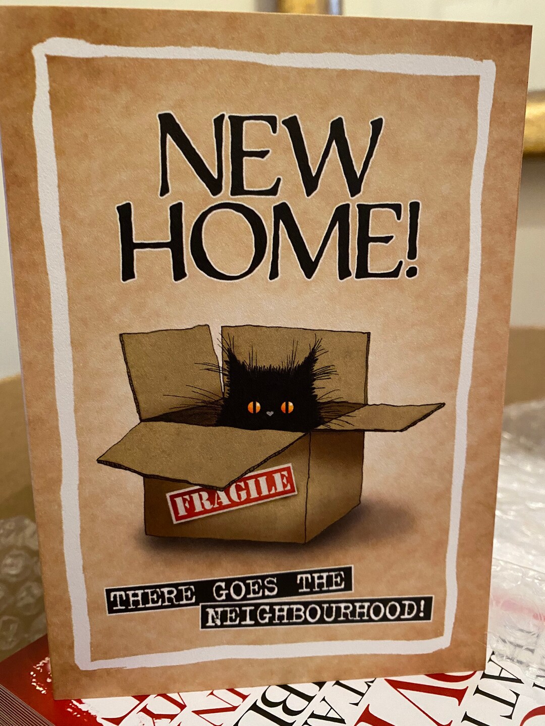 NEW HOME or Moving Day Cat Card - Etsy