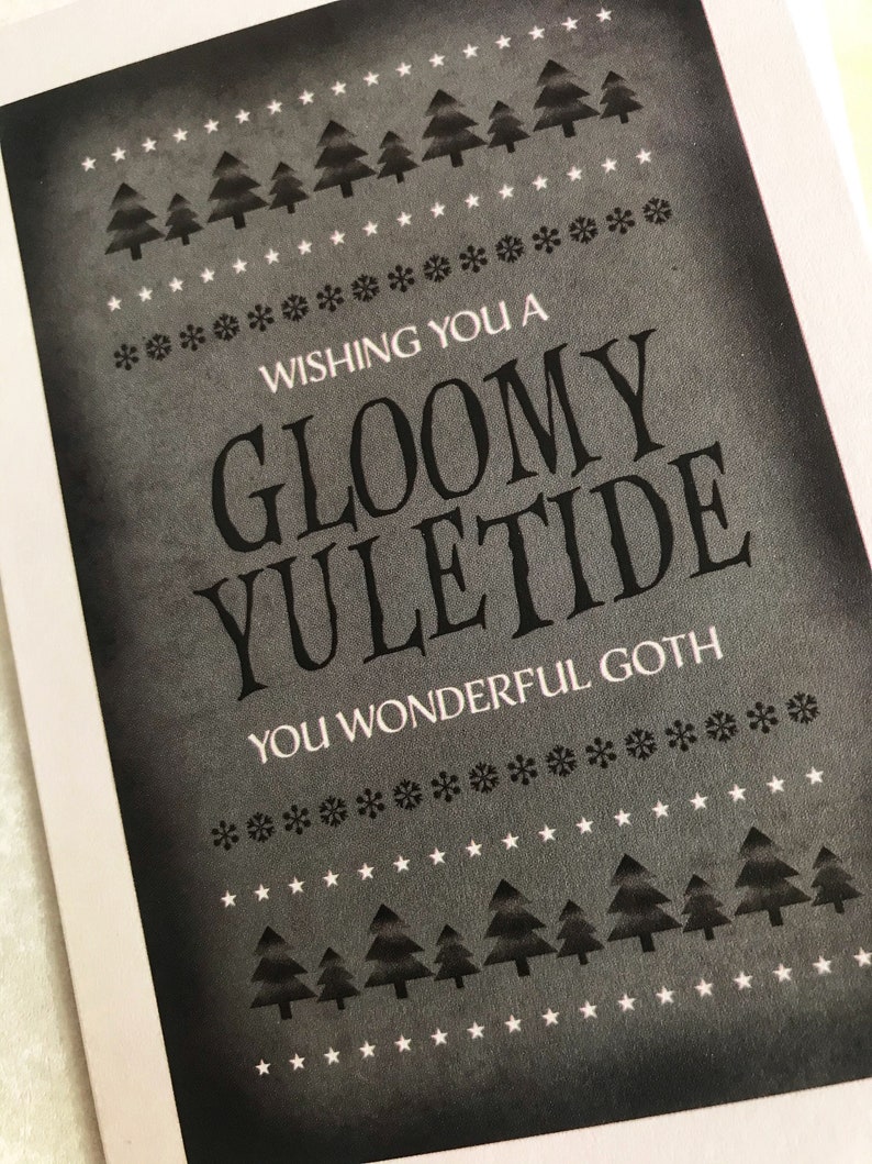Goth Yule Greetings Card - Etsy