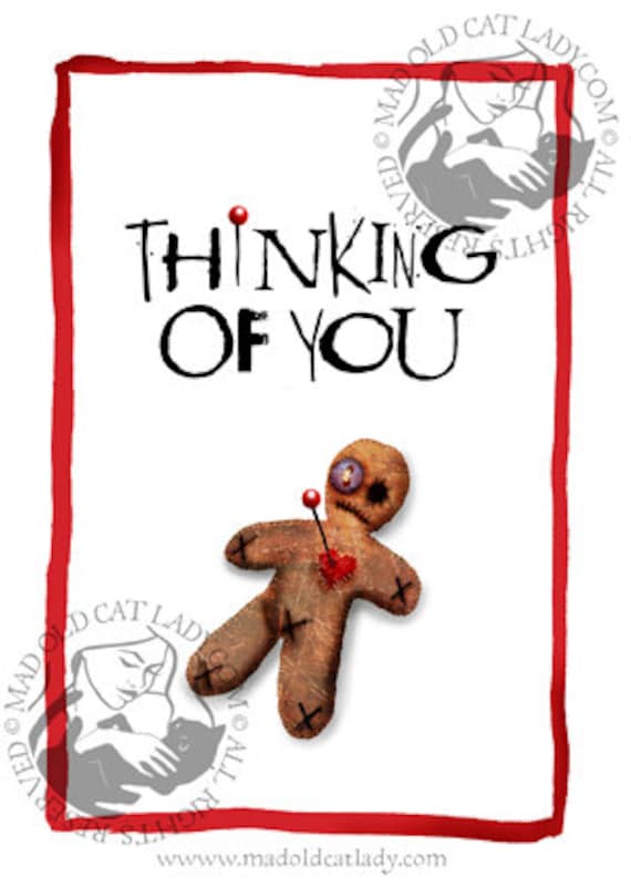 Anti-valentine/ Voodoo Birthday Card | Etsy