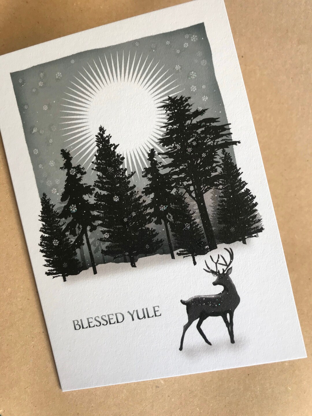 Blessed Yule Greetings Card - Etsy