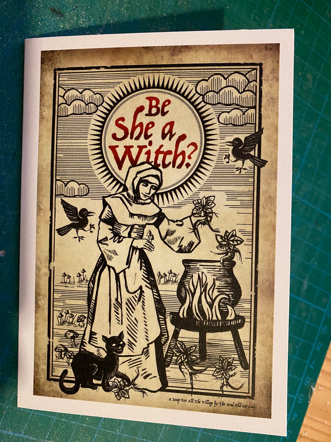 Be She A Witch? Witch Greetings Card - Etsy