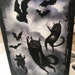 Black Cats and Black Bats Halloween Card - Etsy