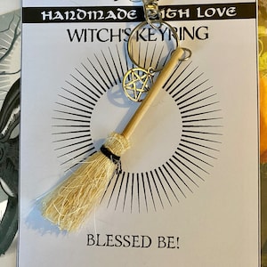 Witch's Broom Keyring - Etsy