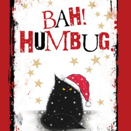 Bah Humbug Grumpy Cat Christmas Card blk - Etsy Bah Humbug Grumpy Cat Christmas Card blk - Etsy
