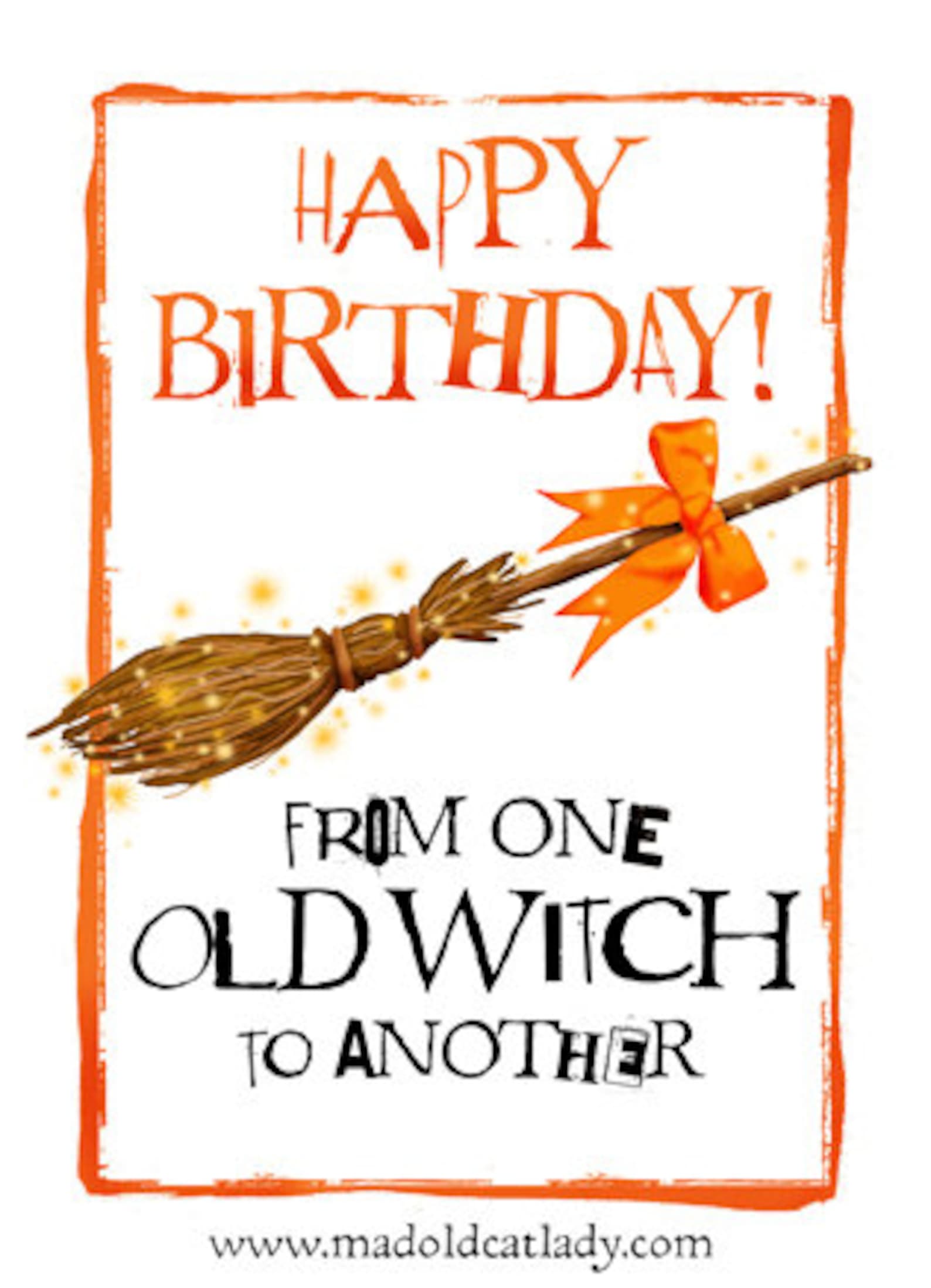 Witch Birthday Greetings Card - Etsy
