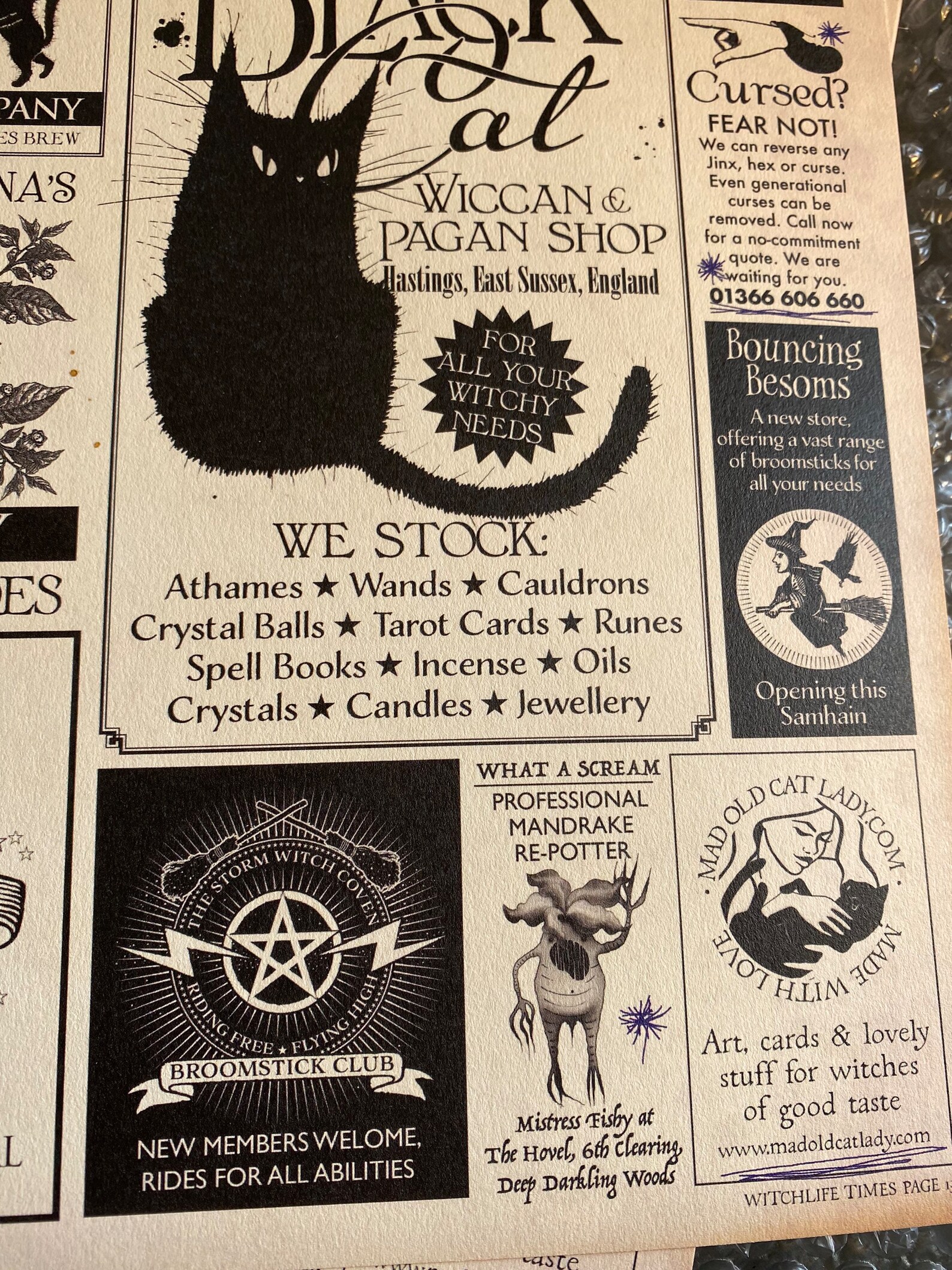 Witch Small Ads A4 Witch Art Print - Etsy