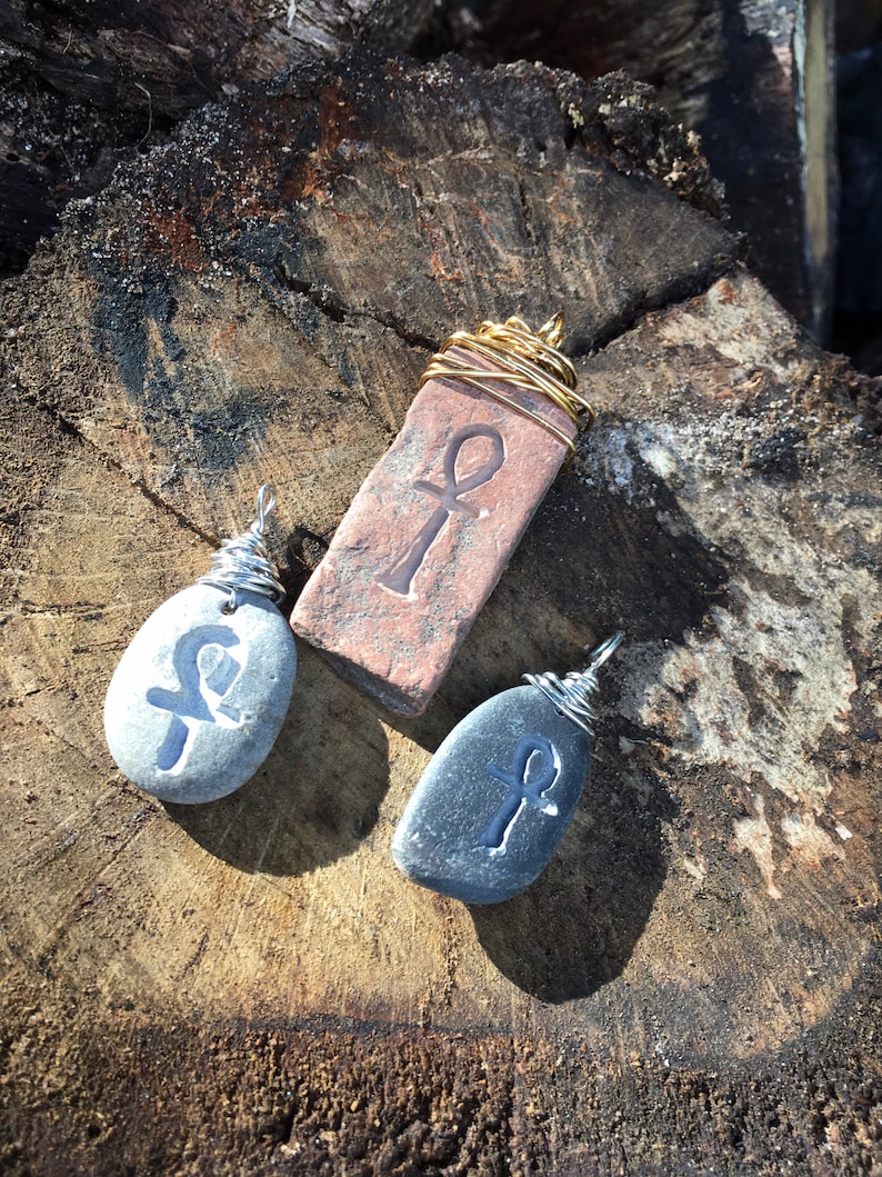 Hand-carved Ankh Stone Pendants - Etsy