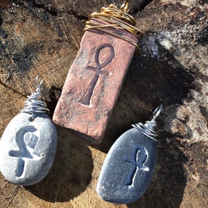 Hand-carved Ankh Stone Pendants - Etsy