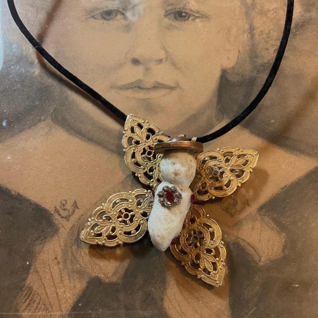 Upcycled Frozen Charlotte Gothic Necklace - Etsy