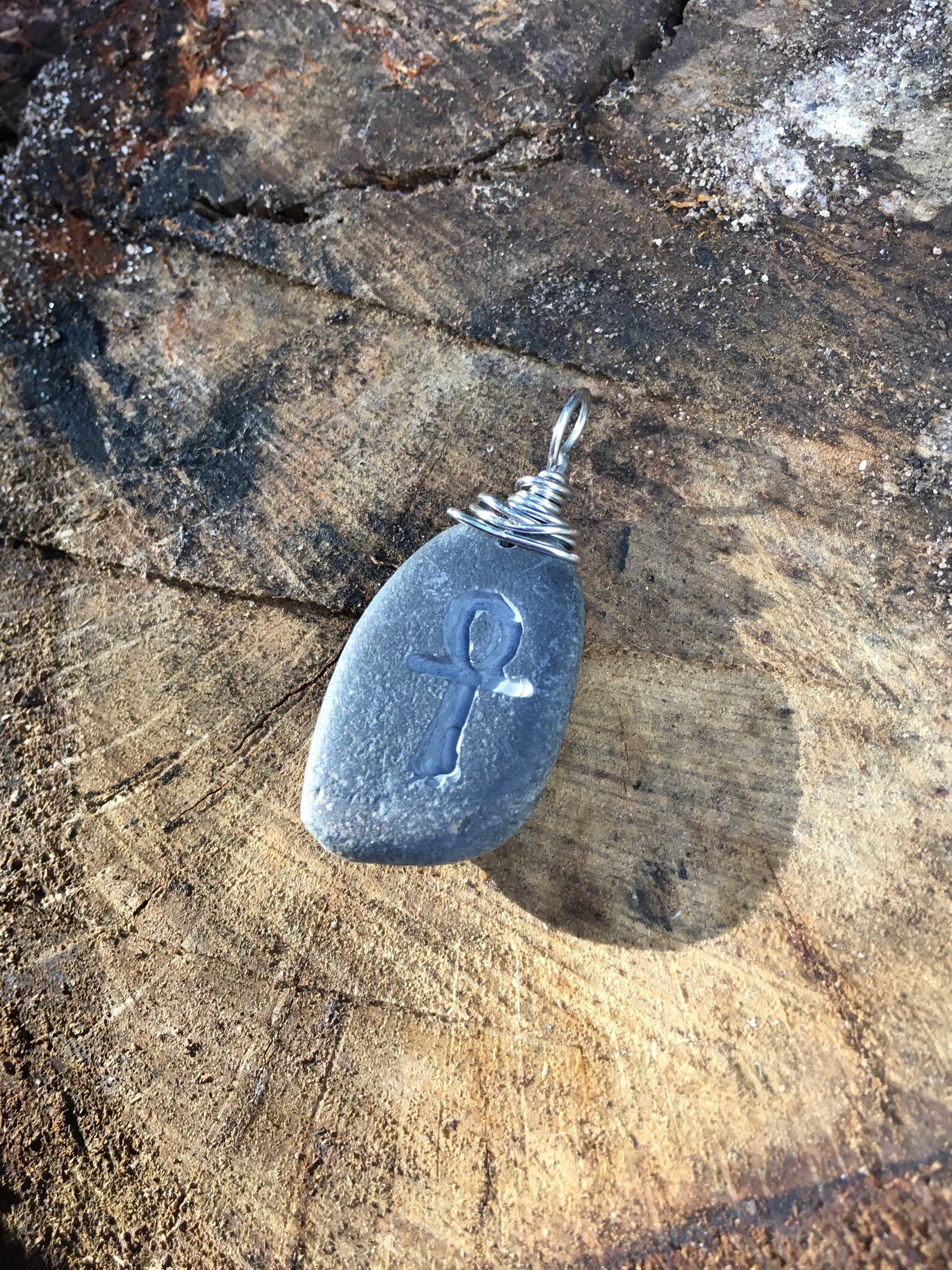 Hand-carved Ankh Stone Pendants - Etsy