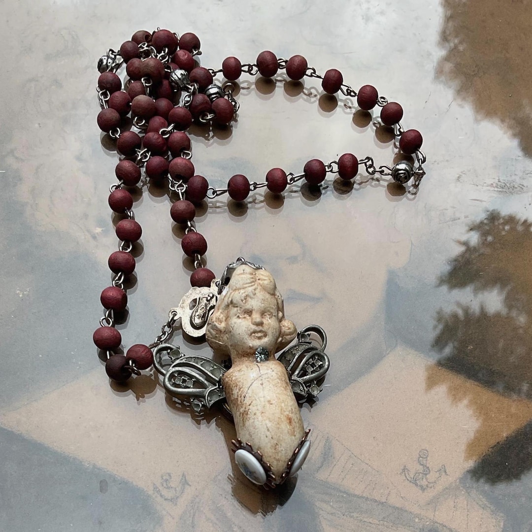 Upcycled Angel Beaded Necklaces - Etsy