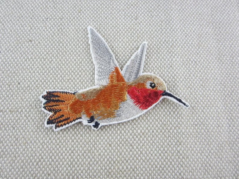 Iron-on Patch Bird Flower Patch Embroidered Appliques for - Etsy