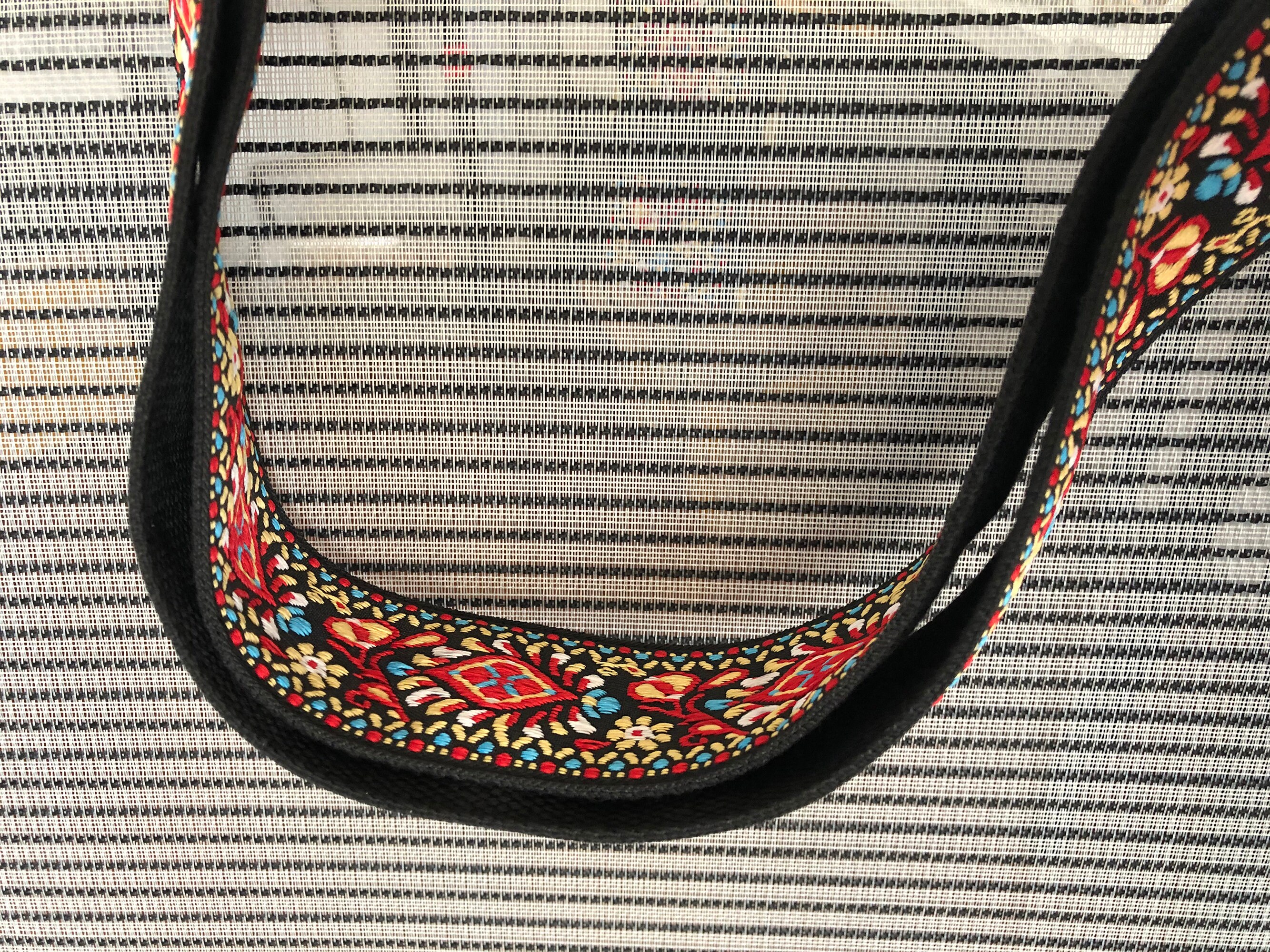5cm Wide Red Embroidered Bag Strap Adjustable Purse Strap Replacement ...
