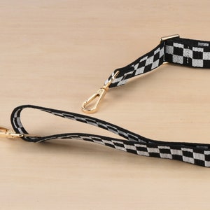 Black and White Checkered Bag Strap Adjustable Purse Strap Replacement ...