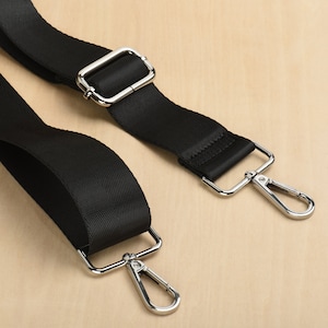Black Adjustable Crossbody Bag Strap Replacement - Etsy