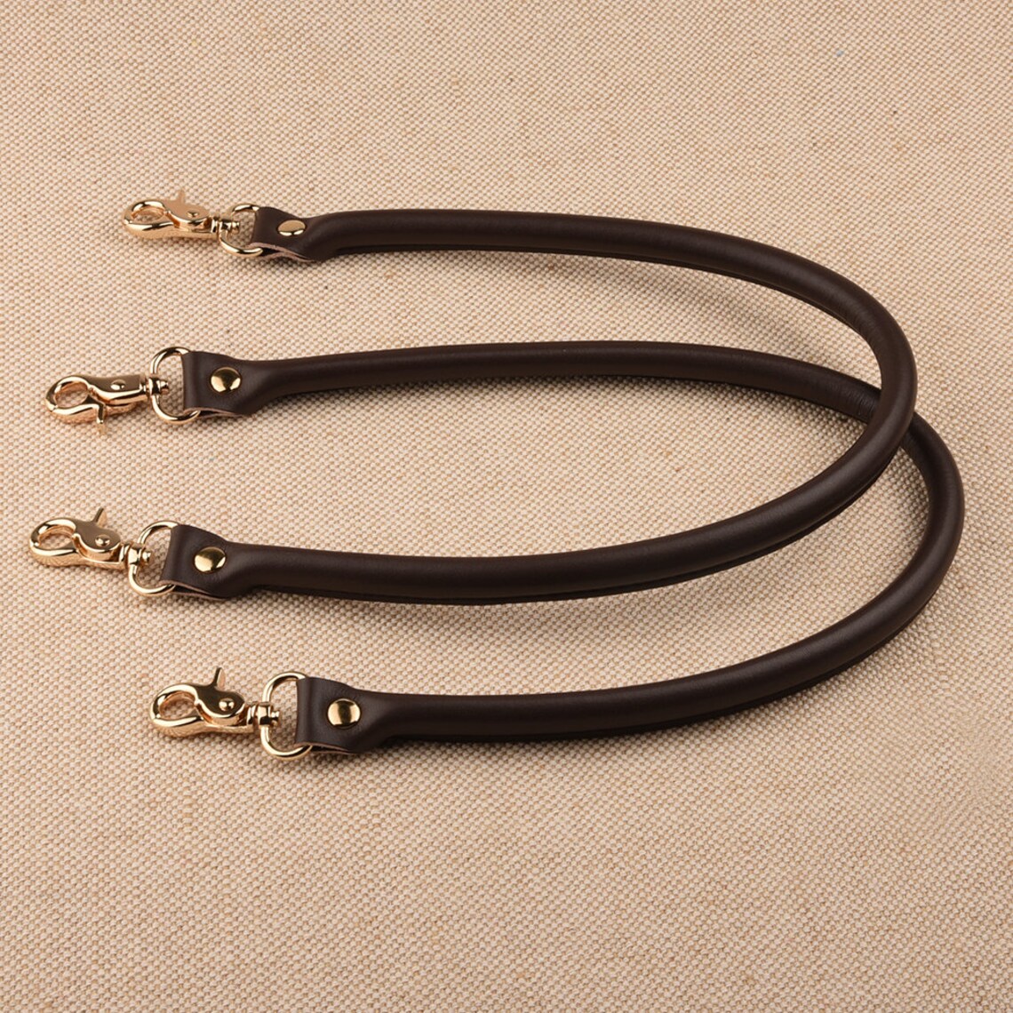 Dark Brown Faux Leather Bag Handles 1 Pair - Etsy